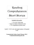 FREEBIE Friday: Reading Comprehension Short Stories Level 1 ...